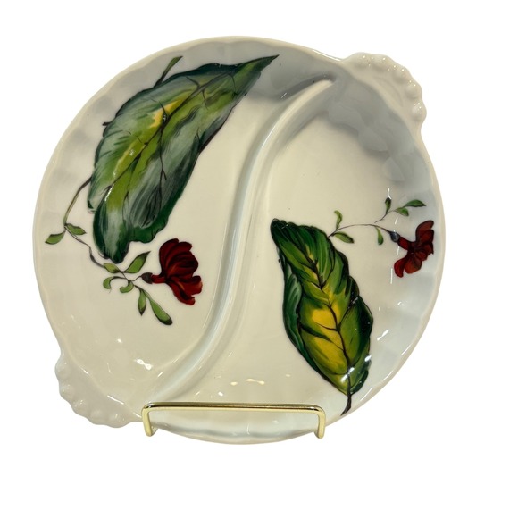 Mottahedeh | Dining | Mottahedeh Design Divided Serving Dish Leaf ...
